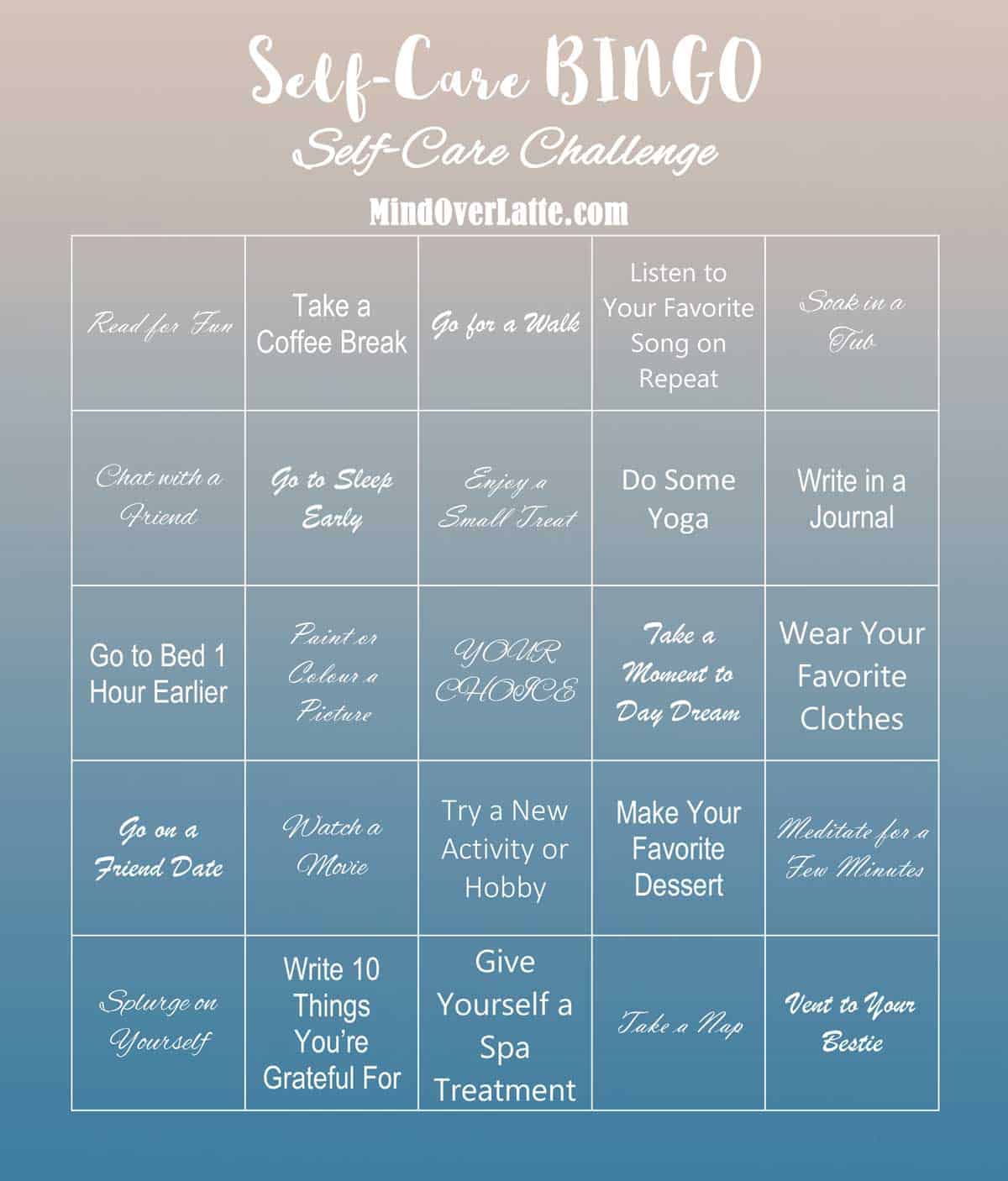 Self-Care: 20 Ways to 'Fill Your Own Cup' | Mind Over Latte