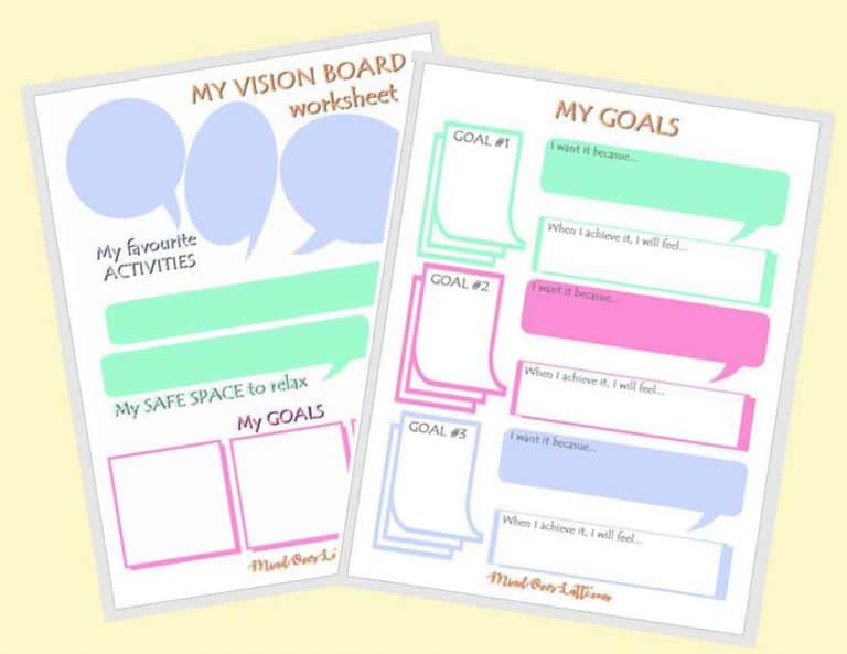 Easy Goal Setting and Vision Board for Kids | Mind Over Latte